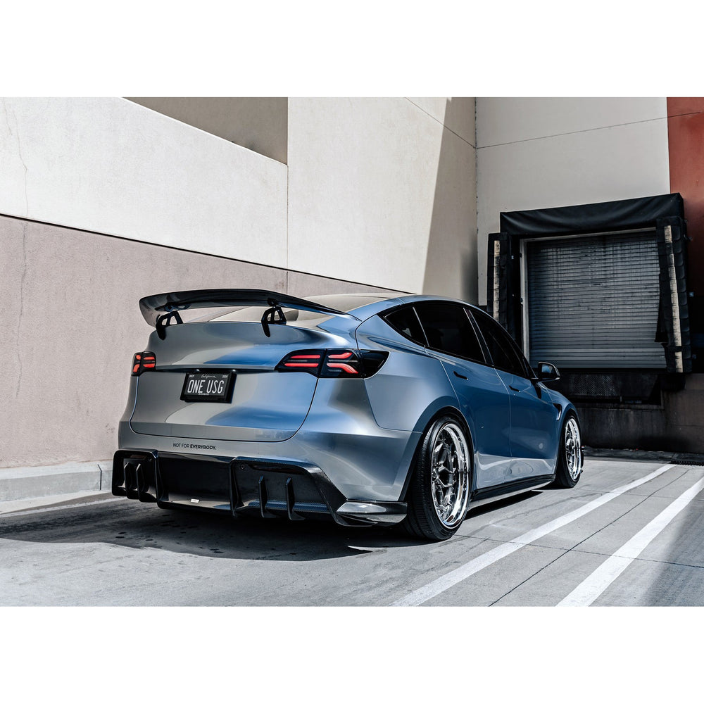 ADRO Tesla Model Y AT-S Carbon Fiber Swan Neck Wing (2020-2024)
