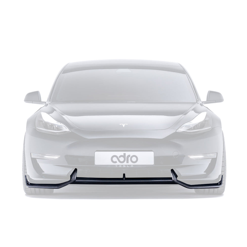 ADRO Tesla Model 3 Carbon Fiber Front Lip V2 (2017-2023)