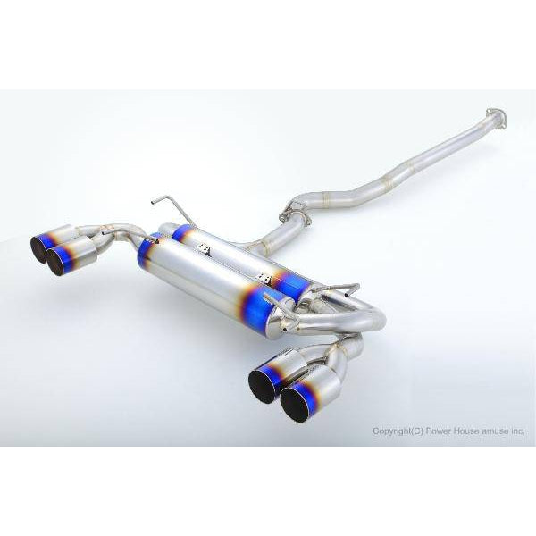 Amuse R1 Titan Extra Cat Back Exhaust Exhaust with Gold Ring for Subar